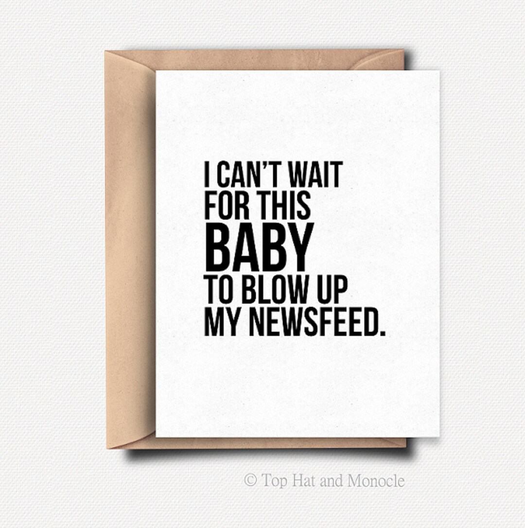 Funny New Baby Card Funny Baby Shower Card Funny Baby Shower Gift ...