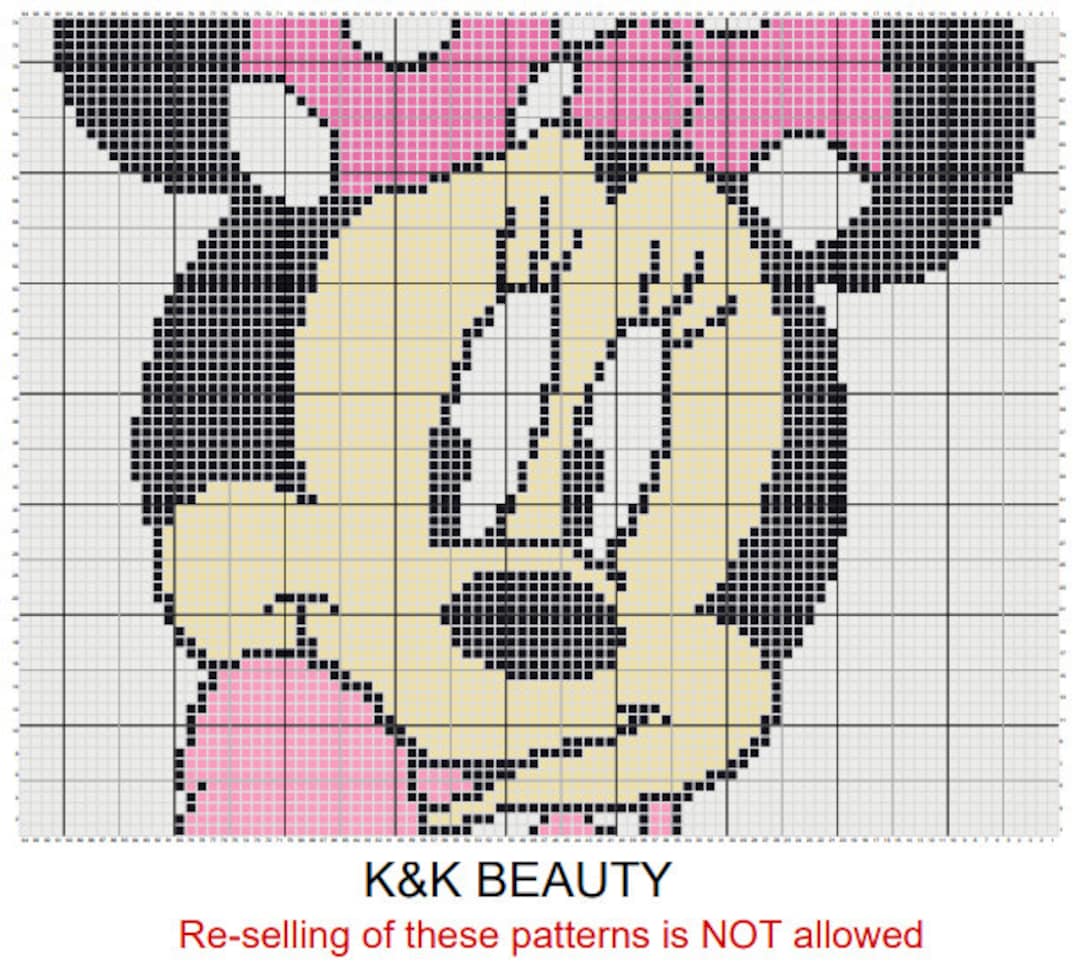 Minnie Mouse GRAPH & WRITTEN Pattern Baby Blanket - Etsy