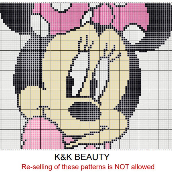 Crochet Graph Minnie Mouse Pattern - Etsy