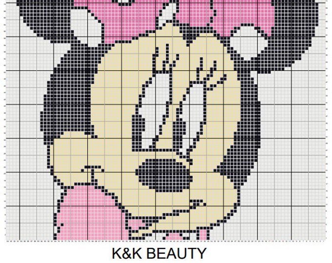 Minnie Mouse GRAPH & WRITTEN Pattern Baby Blanket - Etsy