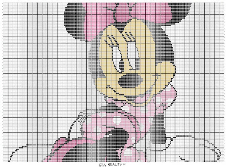 Minnie Mouse GRAPH & WRITTEN Pattern - King Size - Etsy