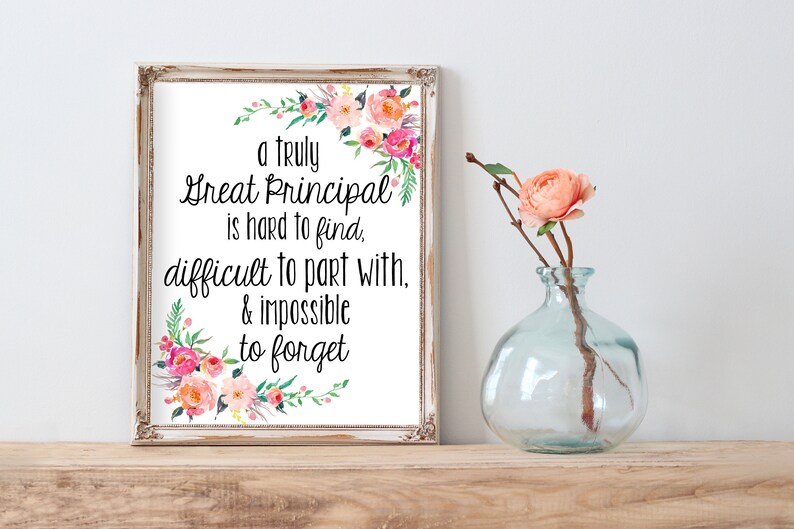 Principal Print Principal Gift Principal Appreciation A - Etsy