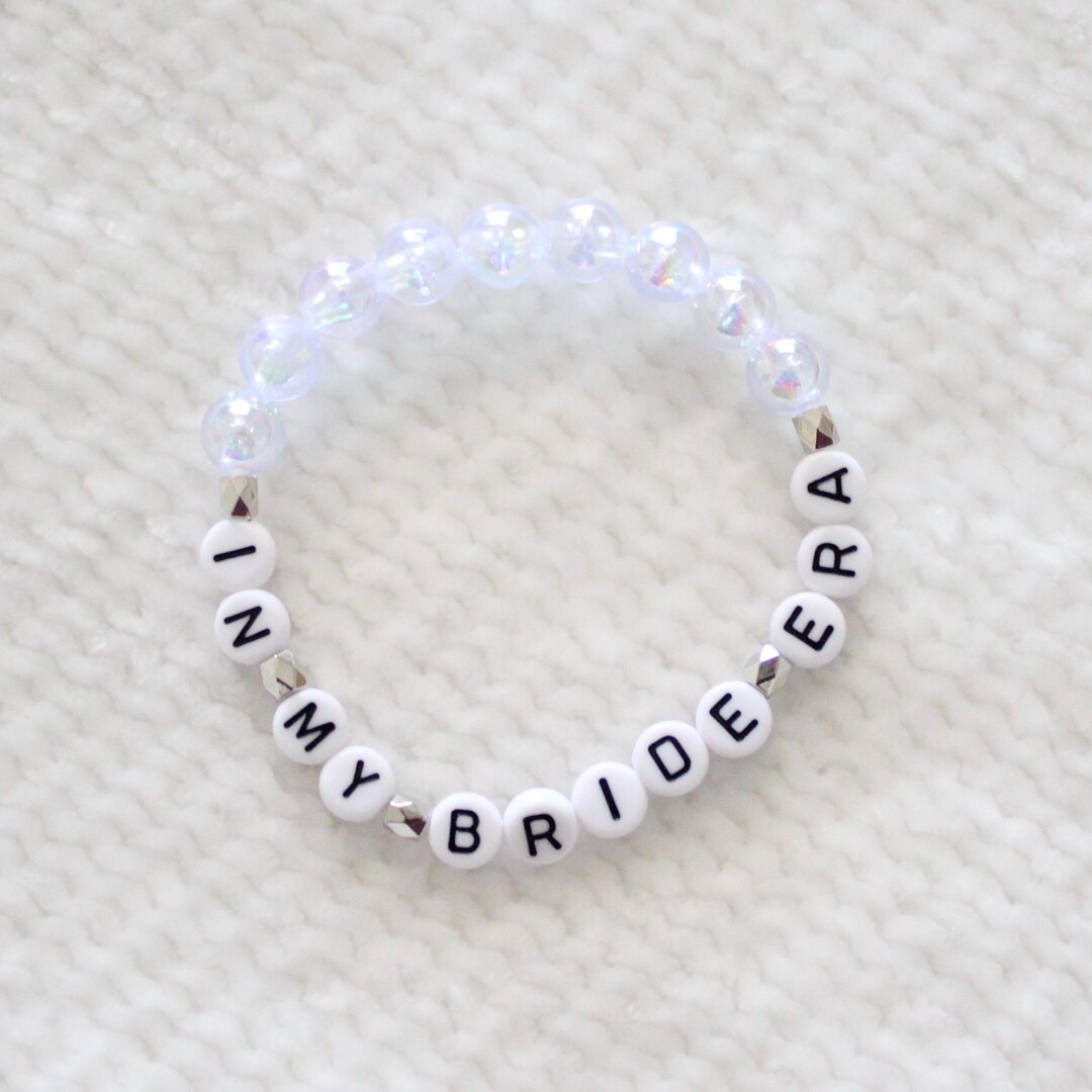 In My Bride Era Bead Bracelet, Wedding, Bachelorette, Handmade, Custom ...