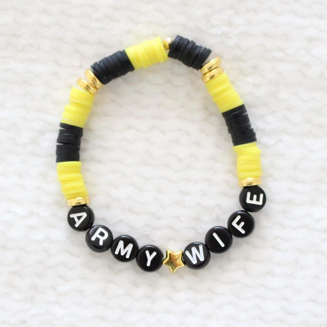 ARMY Bracelet, Custom Bracelet, Army Wife, Army Spouse, Military Mom ...