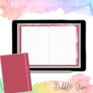Bubble Gum Pink Digital Dotted Journal | Dot Journal | Digital ...