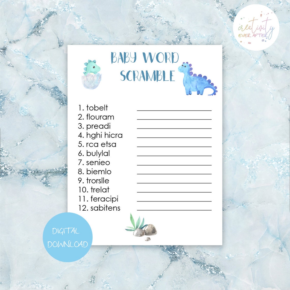 Baby Shower Games Baby Dinosaur Games Printable Baby Shower - Etsy