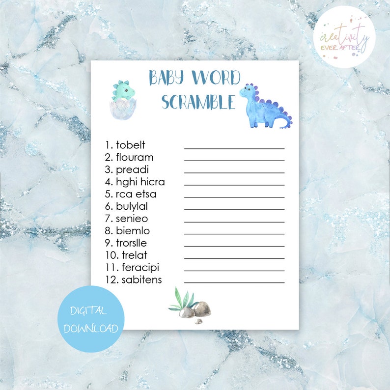 Baby Shower Games, Baby Dinosaur Games, Printable Baby Shower Games ...