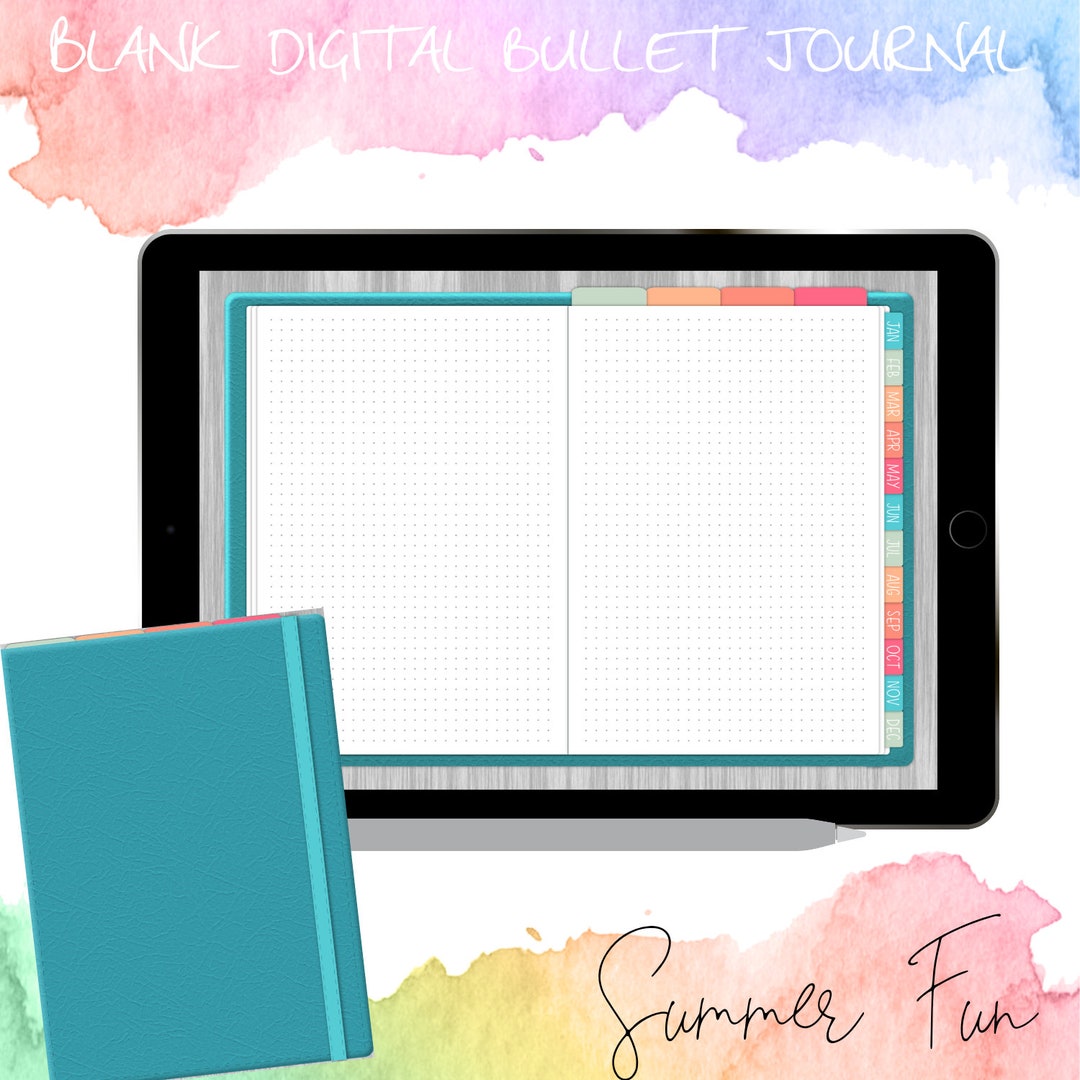 Summer Fun Color Digital Dot Journal | Dot Journal | Digital Goodnotes ...