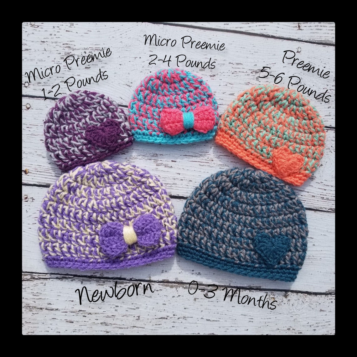 Crochet Micro Preemie Hat: Chunky NICU Beanie, Newborn Girl Gift - Etsy