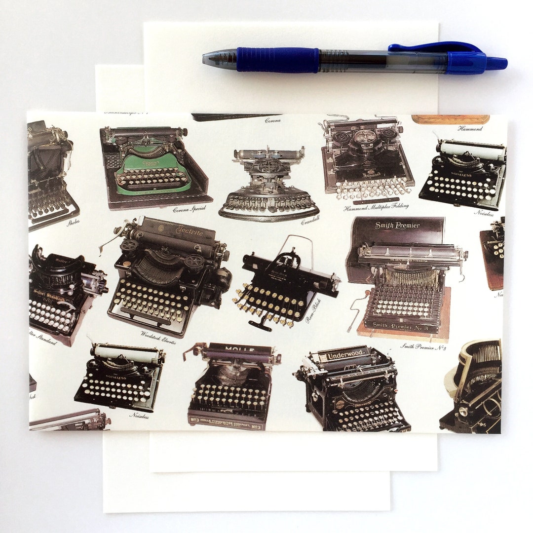 Typewriter Large Letter Set, Classic Stationery, Elegant Italian Paper ...