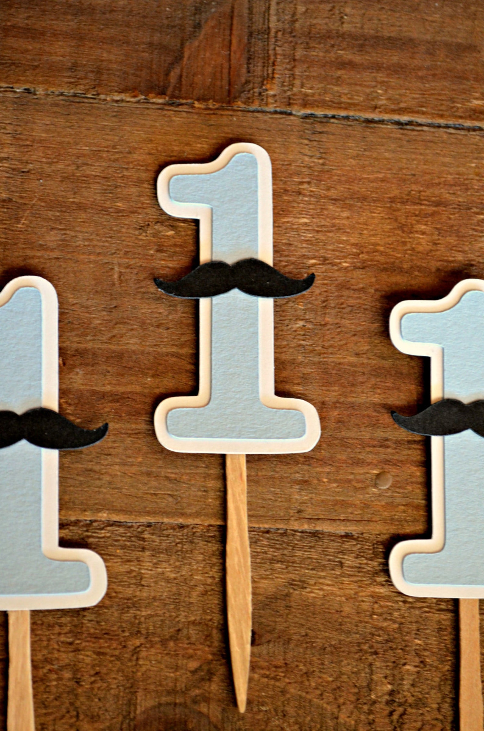 Mustache First Birthday Cupcake Toppers. Little Man Birthday. | Etsy