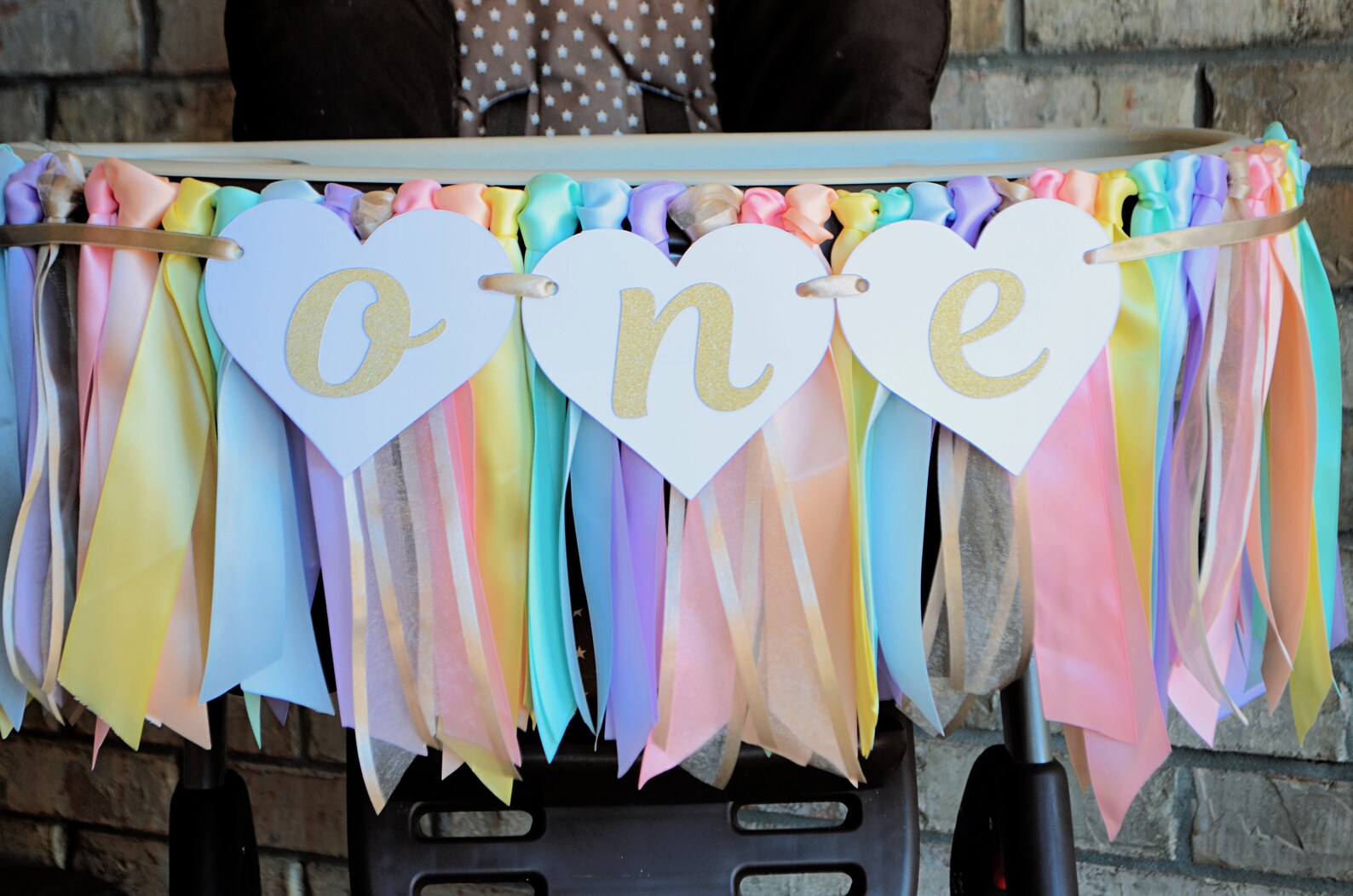 Pastel Rainbow High Chair Banner. Rainbow High Chair Banner. - Etsy