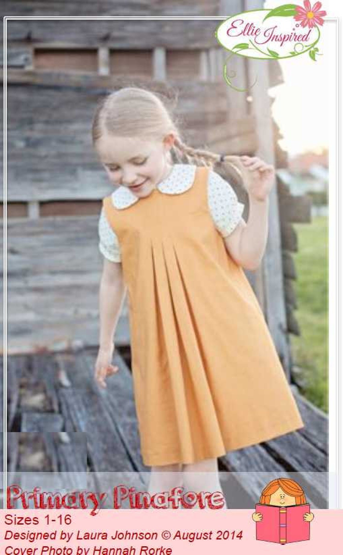 Primary Pinafore by Ellie Inspired (girls 1 - 16) - Etsy