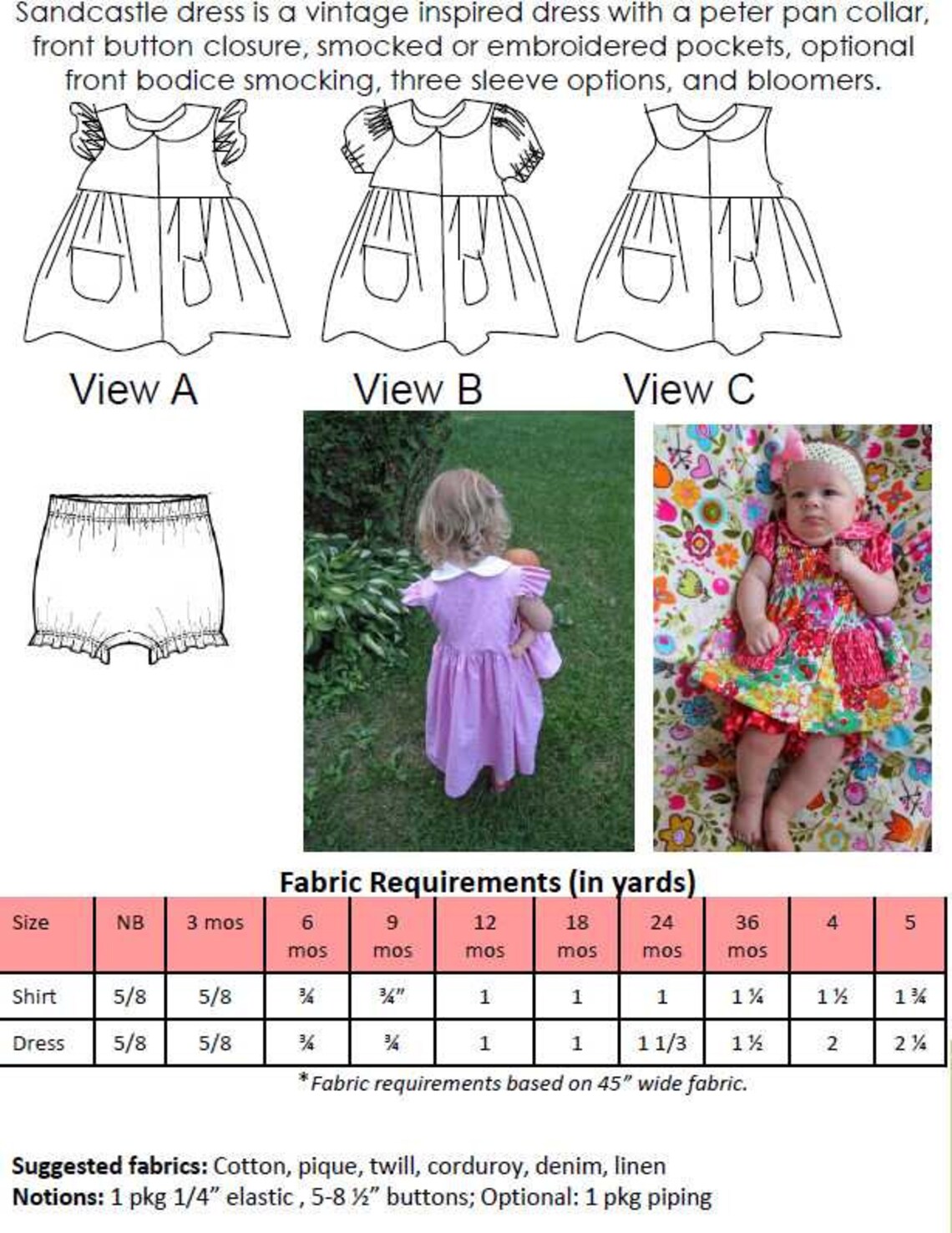 Sandcastle Dress by Ellie Inspired girls NB 5 - Etsy