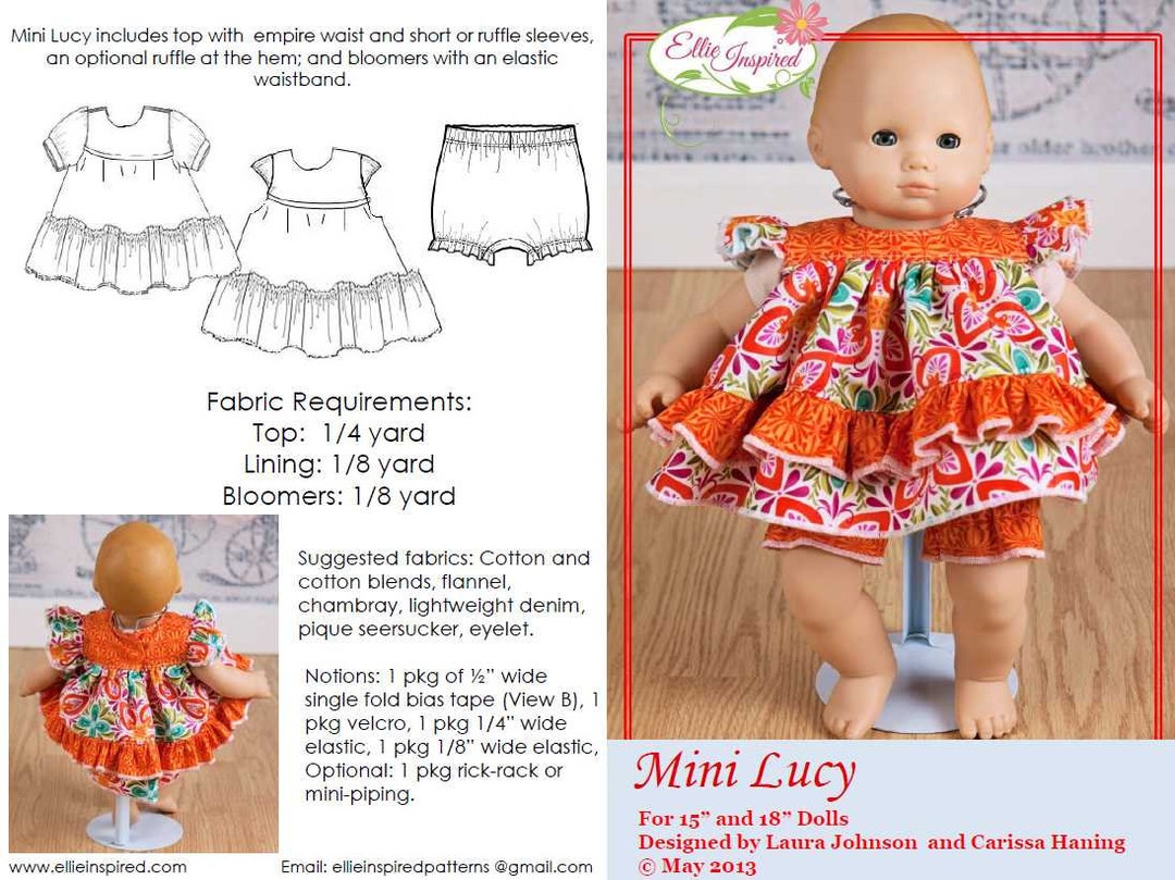Lucy Locket by Ellie Inspired (doll 15" & 18") - Etsy
