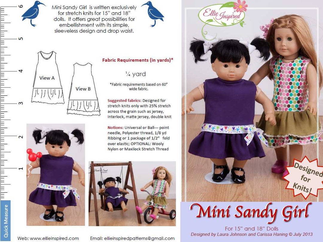 Sandy Girl by Ellie Inspired (doll 15" & 18") - Etsy