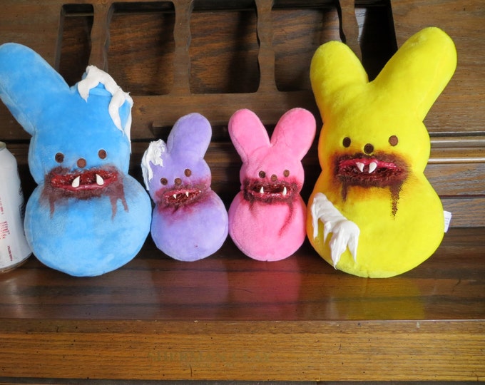 OOAK Creepy Easter Plush Marshmallow Peeps Zom-peeps Horror Doll Gothic ...