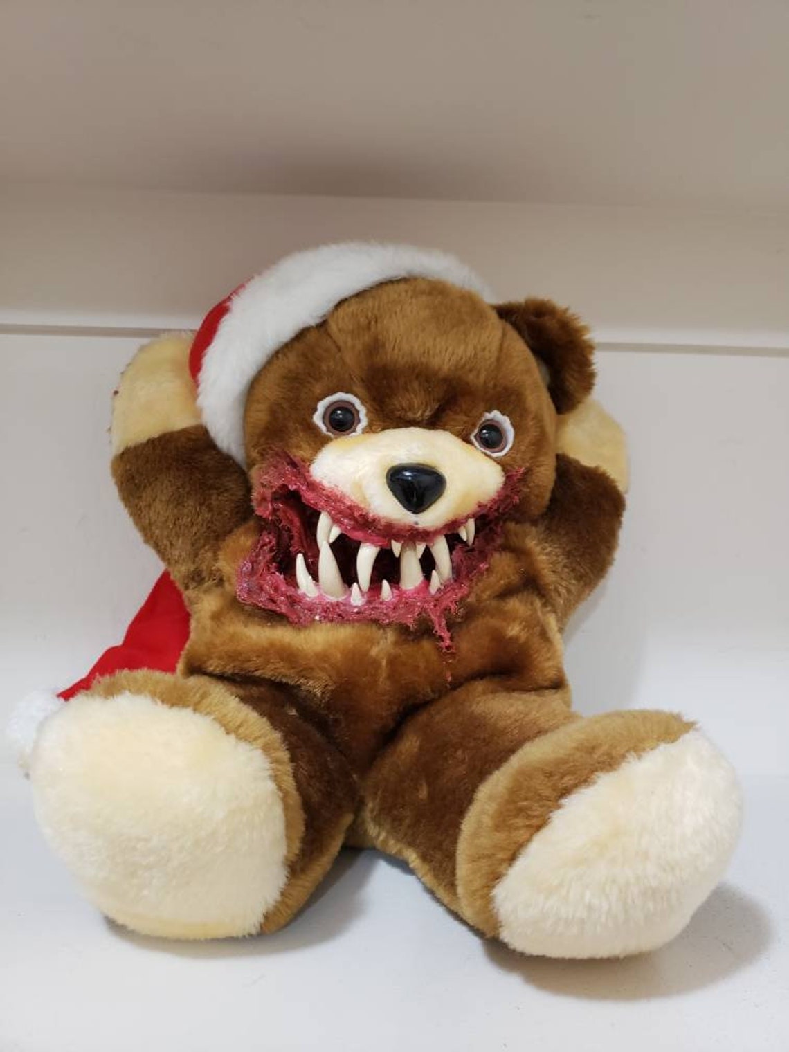 OOAK Handmade Creepy Sharp Teeth Scary Talking Christmas Teddy | Etsy