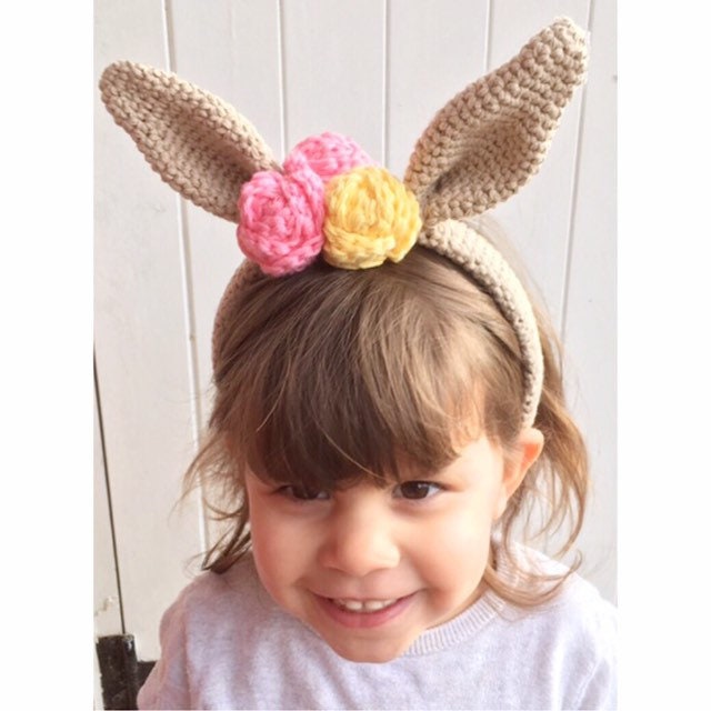 Easter Bunny Headband Hairband Easter Outfit Dressup Dress up Crochet ...