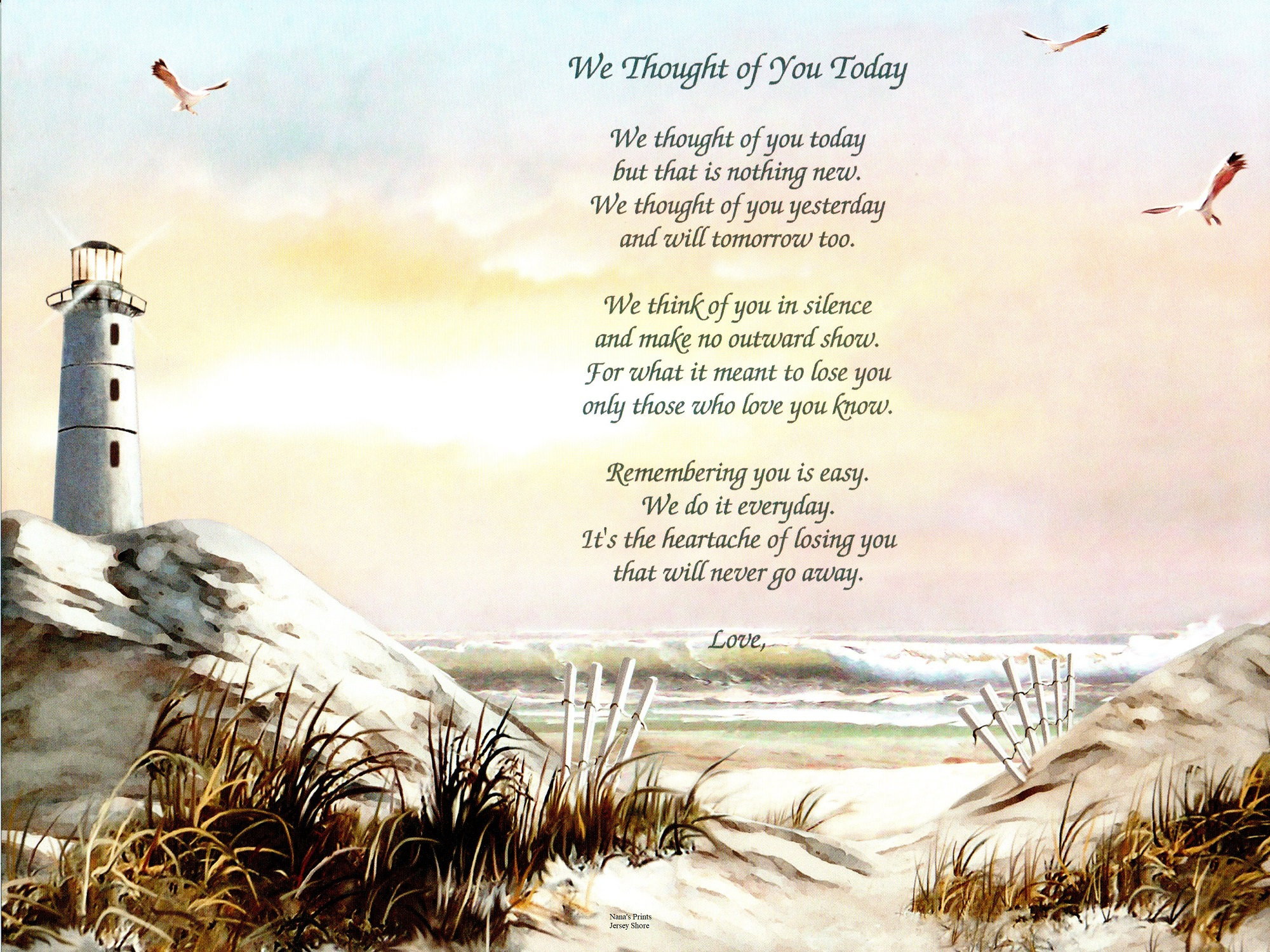 Personalized We Thought of You Today Sympathy | Etsy