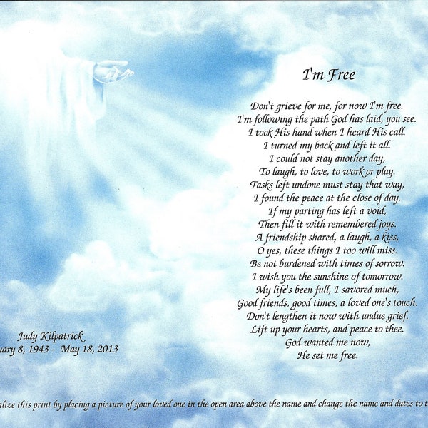 I'm Free Poem - Etsy