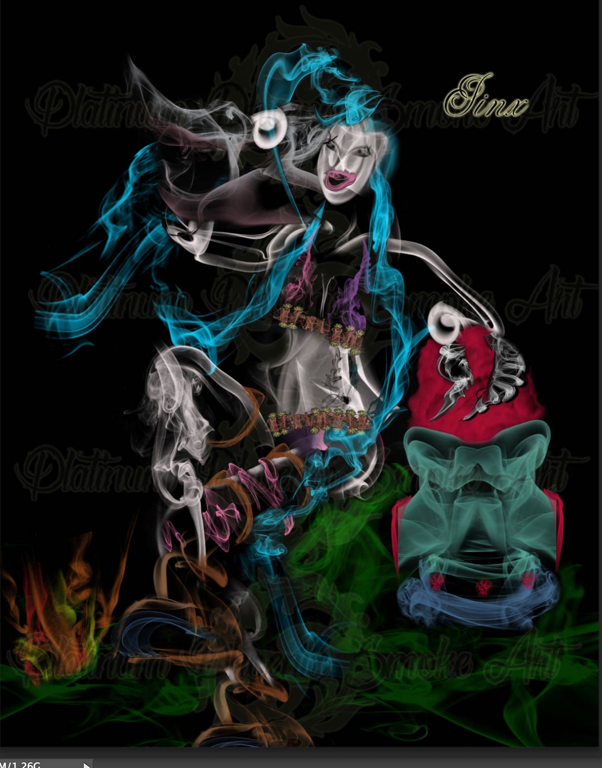 Buy Jinx the Crazed Champion PRINT Smoke Art Unique Custom Online in ...
