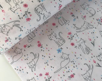 Cat fabric | Etsy