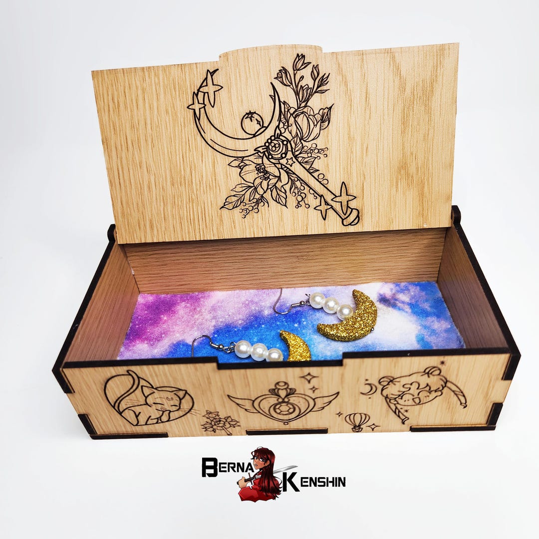 Moon Sailor Anime Wooden Gift Jewelry Box - Etsy