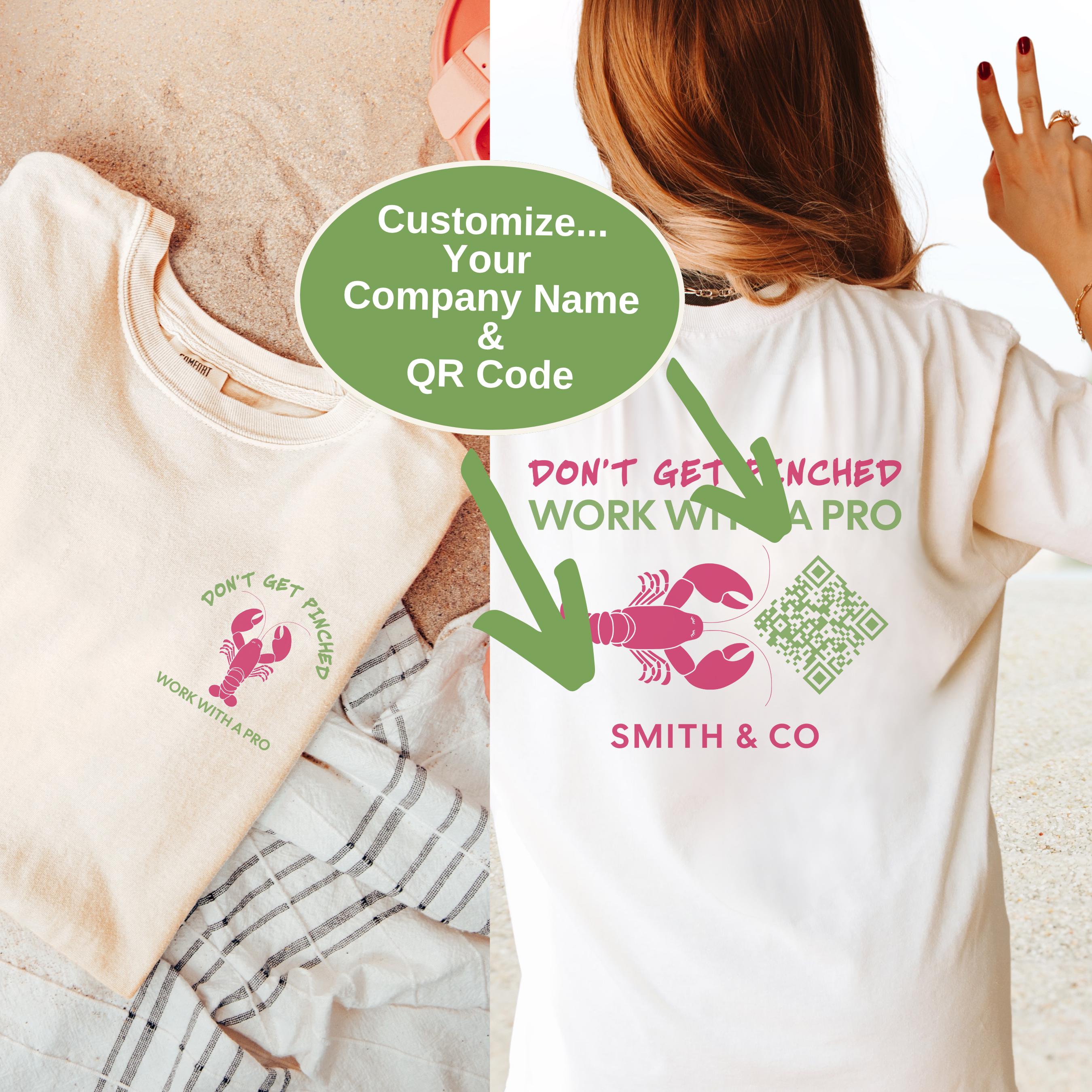 Personalized Scan Me QR Code Shirt, Business Card Tee With Custom QR ...