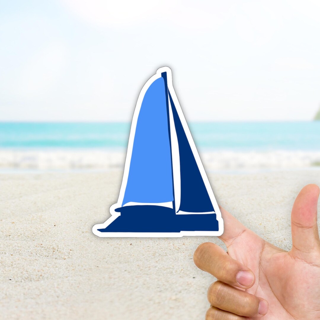 Sailboat Vinyl Outdoor Decal, Boating Decal, Nautical Suitcase Decals ...