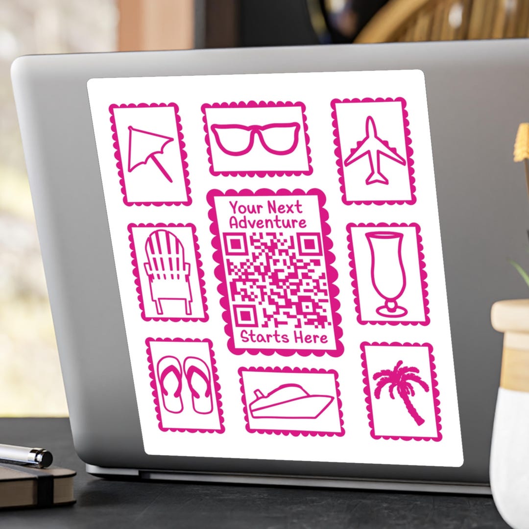 Custom QR Code Sticker for Travel Agents, Small Business QR Code Sign ...