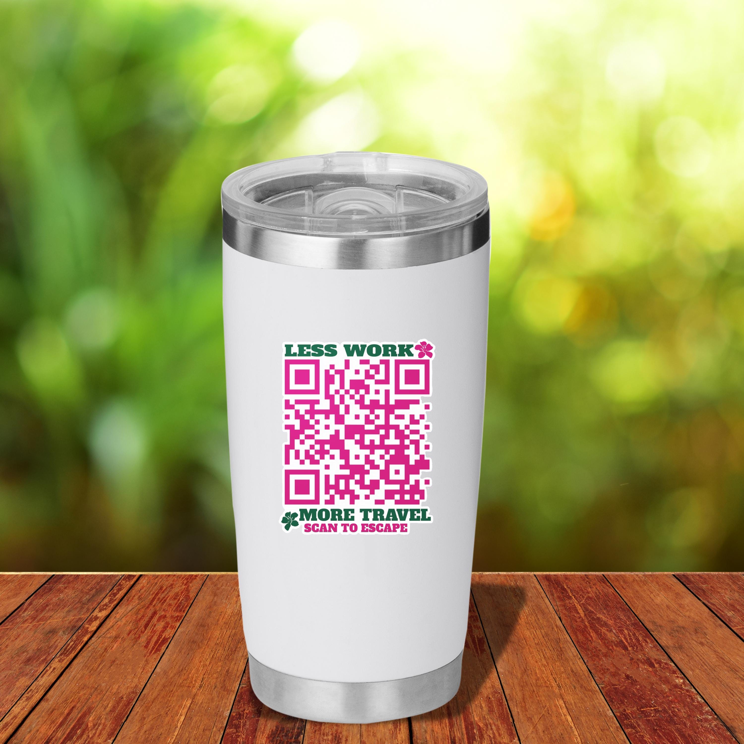 Custom QR Code Sticker for Travel Agents, Small Business QR Code Sign ...