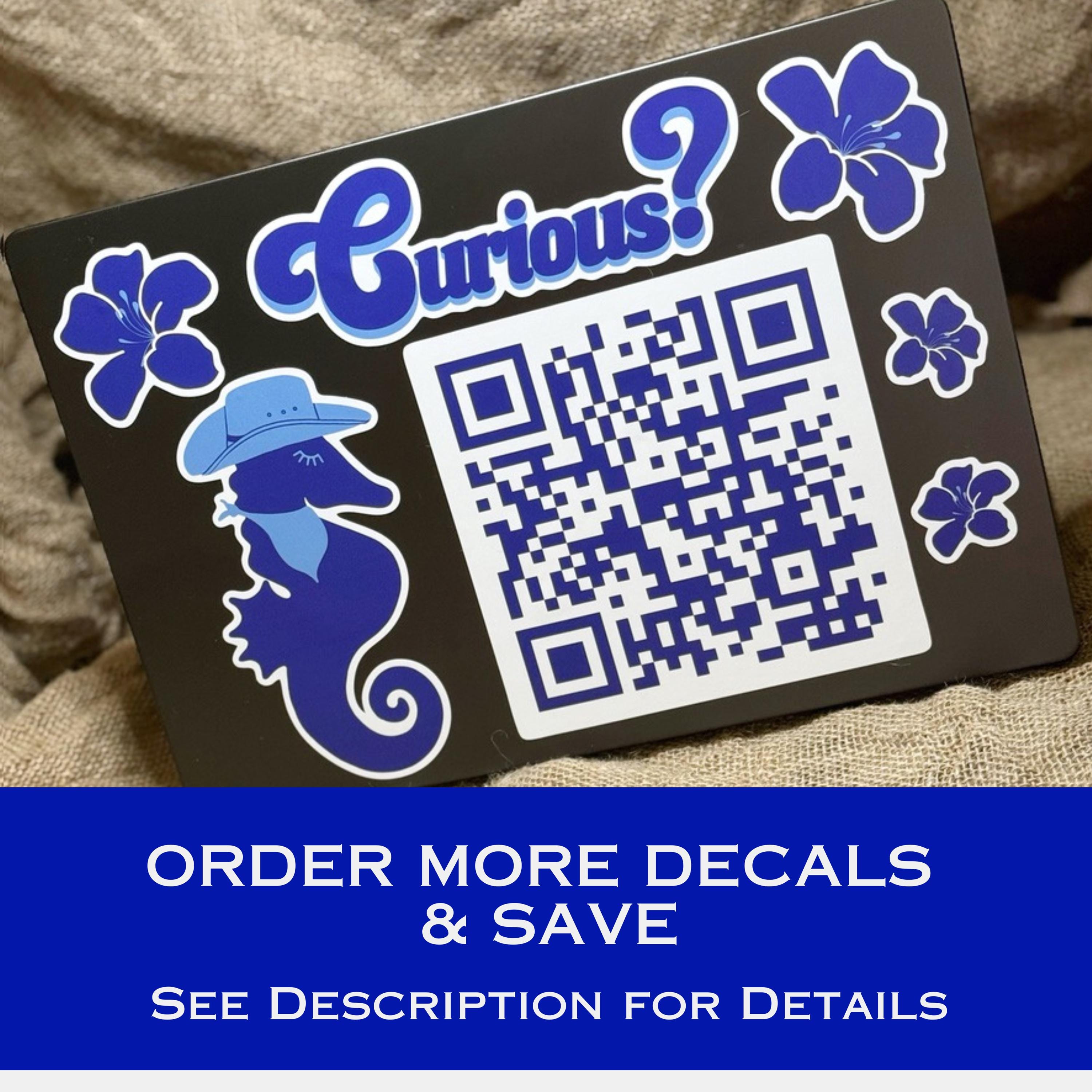 Custom QR Code Decal Set, Personalized Website or Social Media Vinyl ...