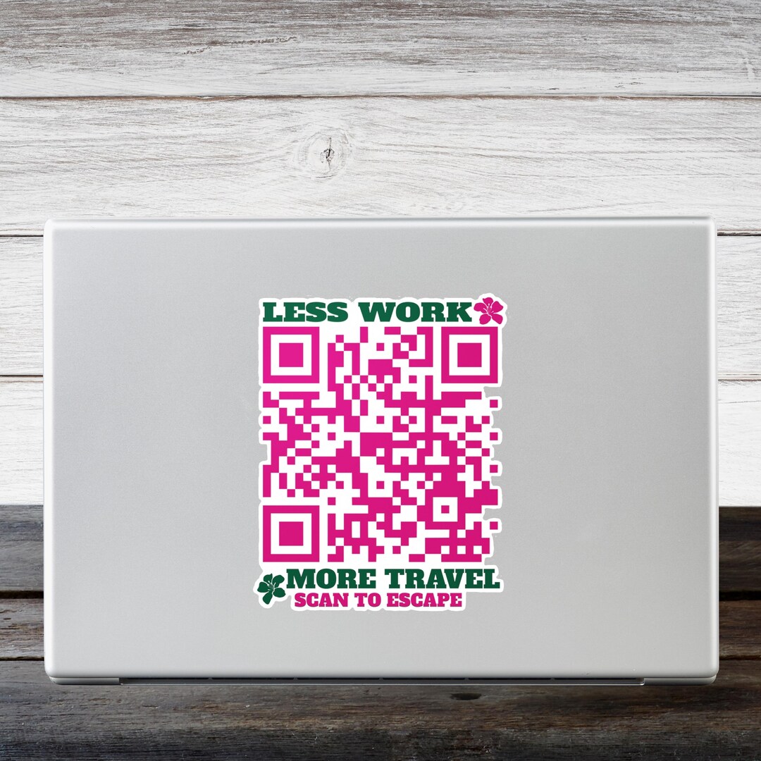 Custom QR Code Sticker for Travel Agents, Small Business QR Code Sign ...
