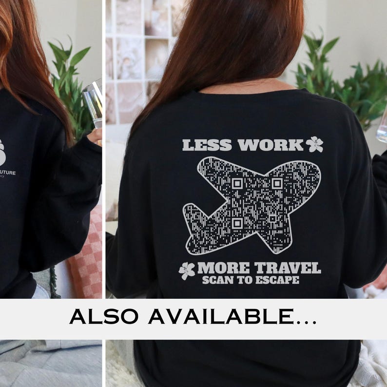 Custom QR Code Tote for Travel Agents, Wearable Ads, Scannable Sign for ...