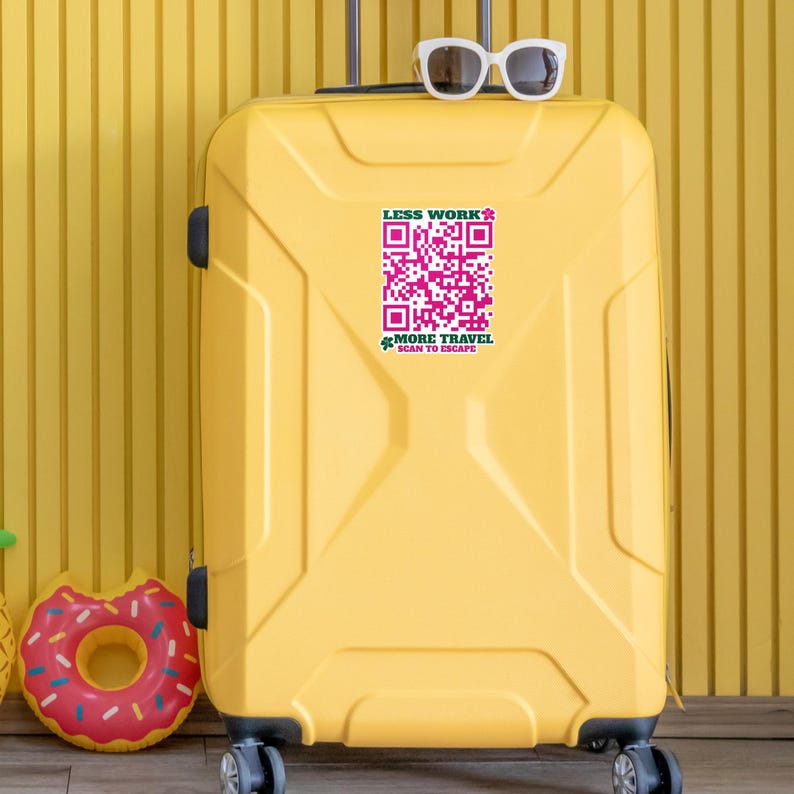 Custom QR Code Sticker for Travel Agents, Small Business QR Code Sign ...