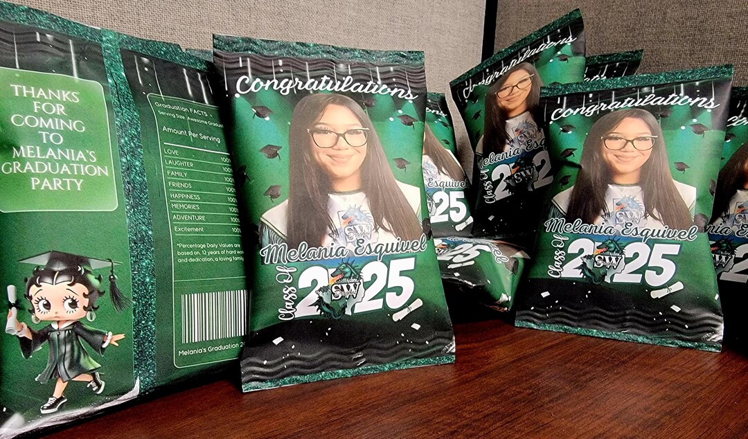 Personalized Graduation Chip Bags - Etsy
