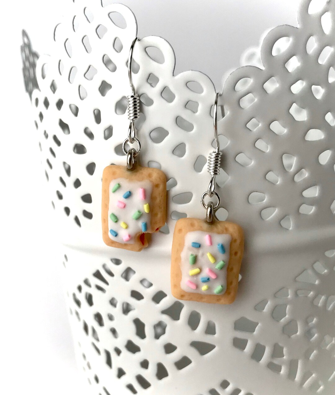 Pop Tart Earrings. Unique and Cute Gift. Mini Breakfast Food Jewelry - Etsy