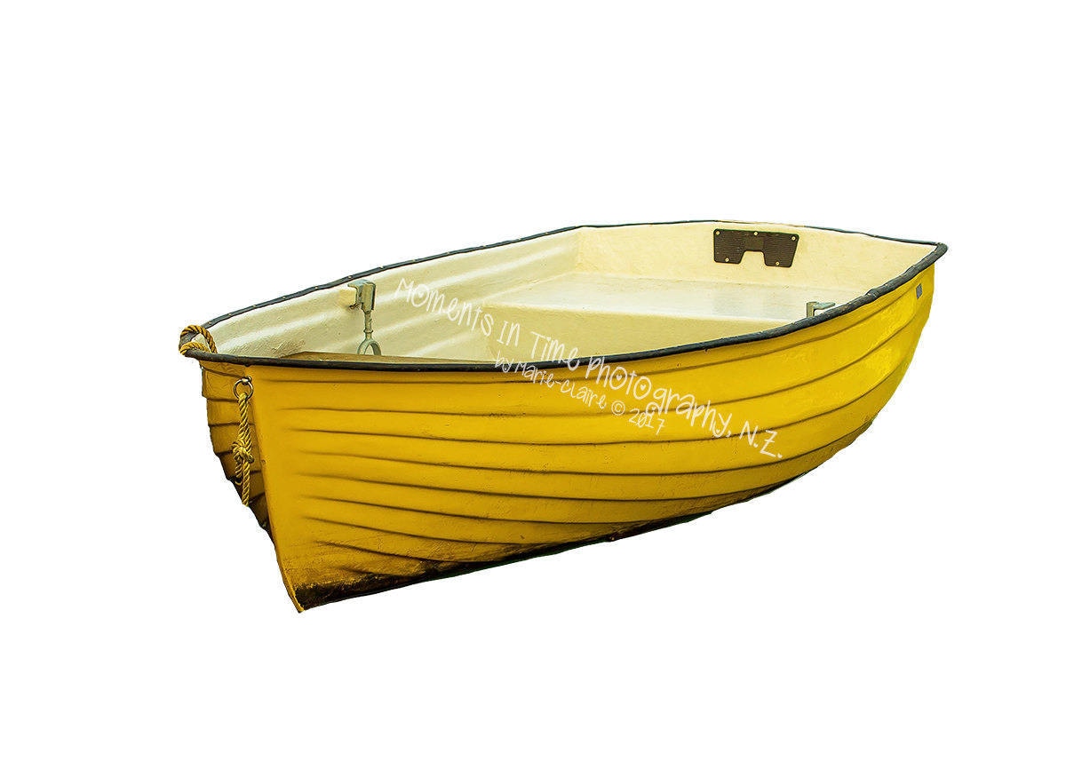 MIT Little Yellow Boat Dinghy Digital Overlay - Etsy UK
