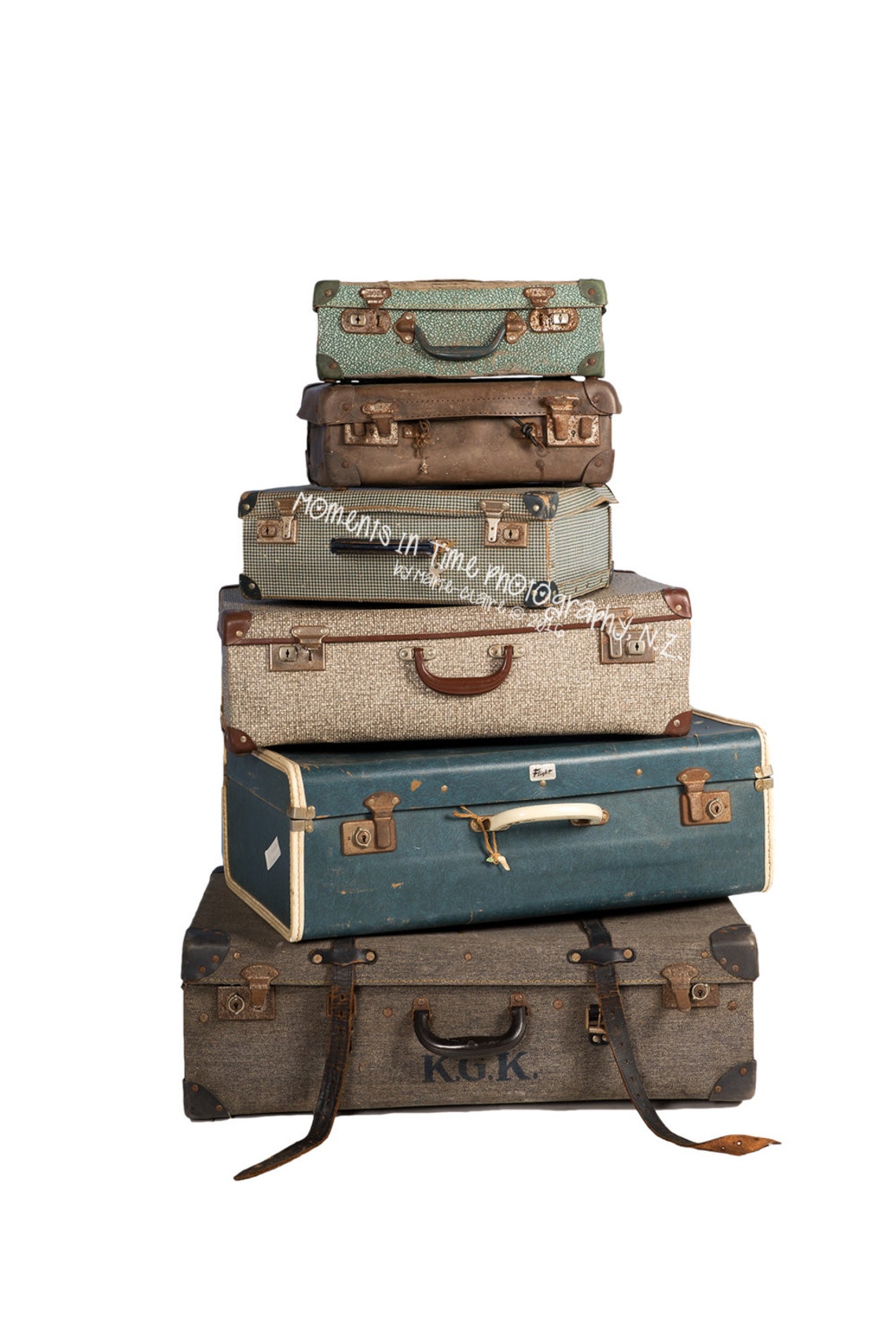 Moments in Time Vintage Suitcases Digital Overlay - Etsy