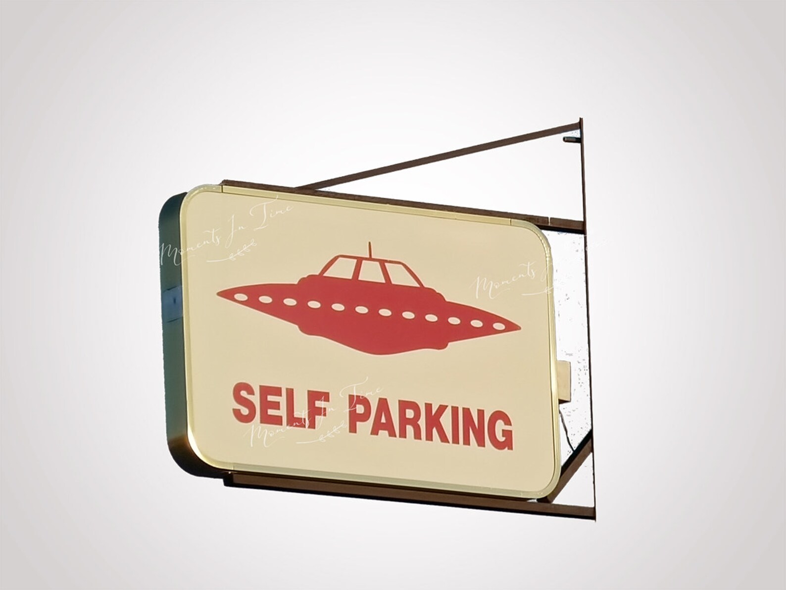 MIT Alien Spaceship Parking Sign Digital Overlay - Etsy