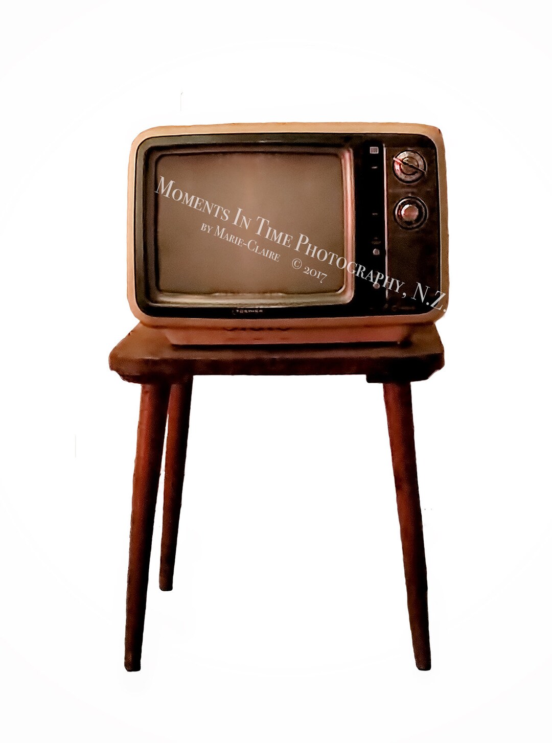 MIT Retro TV on a Table Digital Overlay - Etsy