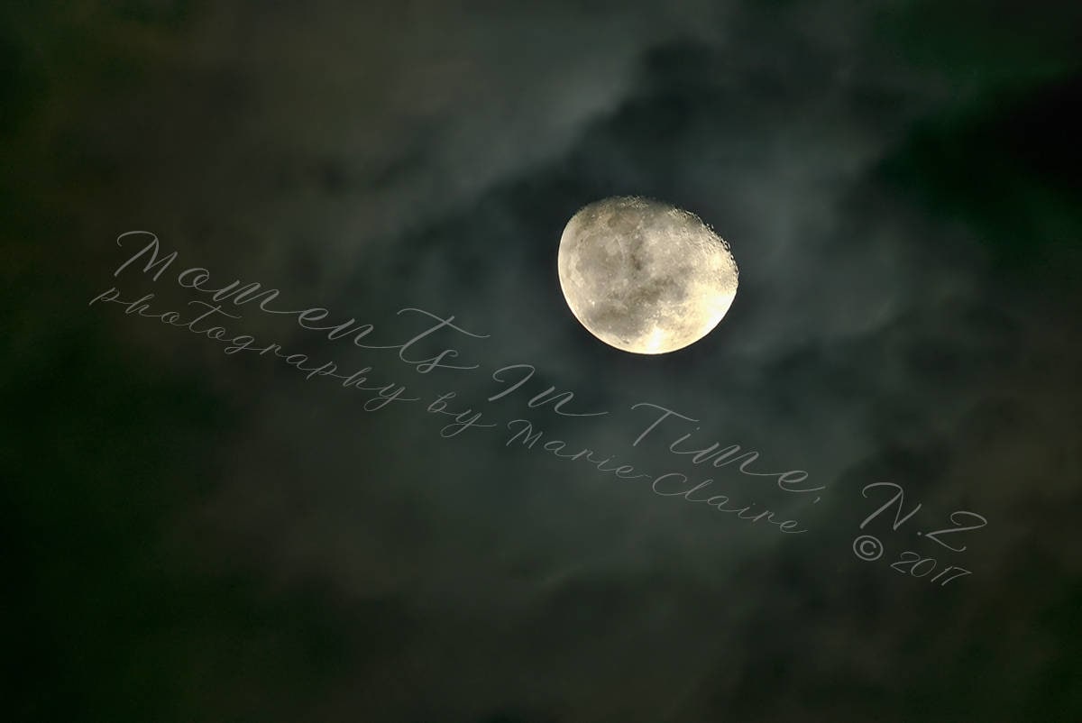 MIT Night Sky Foggy Moon Digital Background | Etsy