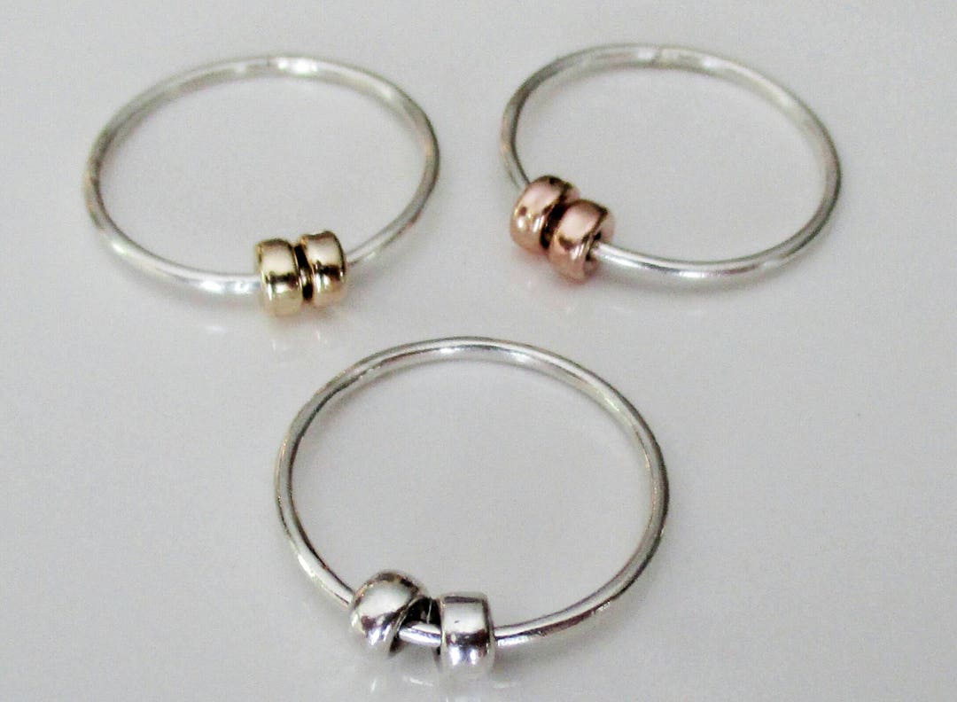 Dharma Fidget Ring, Worry Ring, Anxiety Ring, Spinner Ring, Sterling ...