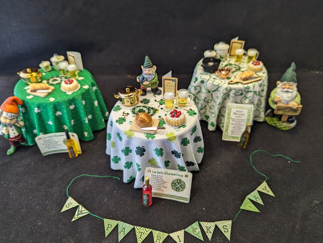Mini St Patrick's Day Party, THREE VERSIONS 1/12 Scale - Etsy