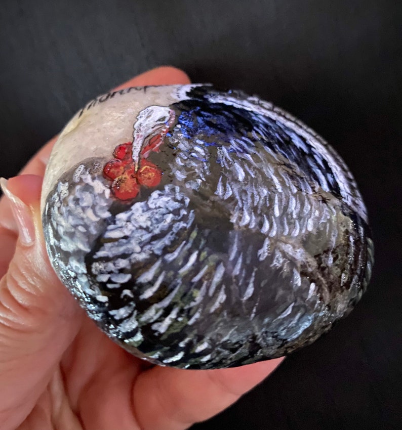 Hand Painted Thanksgiving Turkey Stone - Etsy