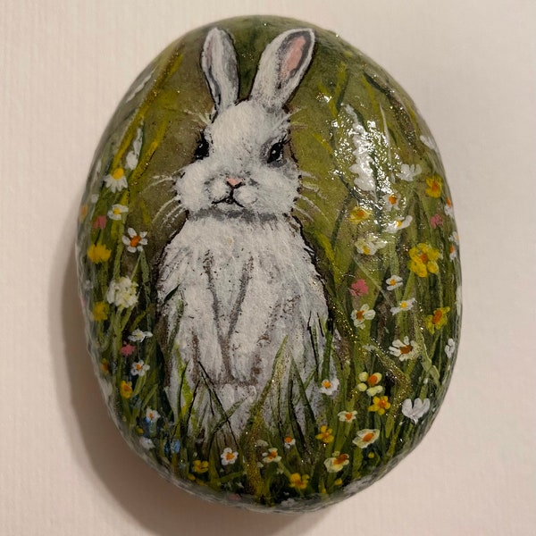 Hand Painted Bunny - Etsy