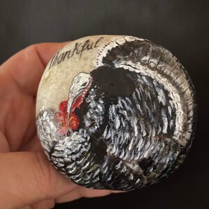 Hand Painted Thanksgiving Turkey Stone - Etsy