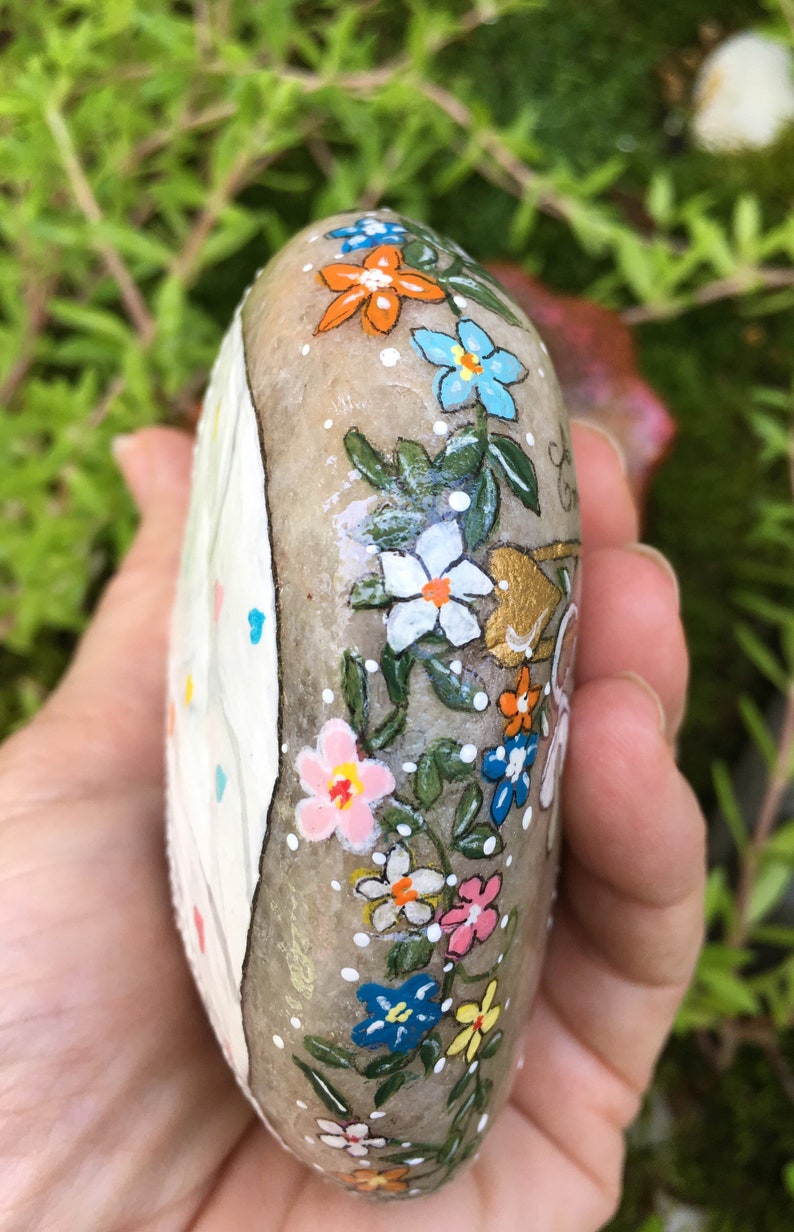 New Born Baby Hand Painted Stone - Etsy