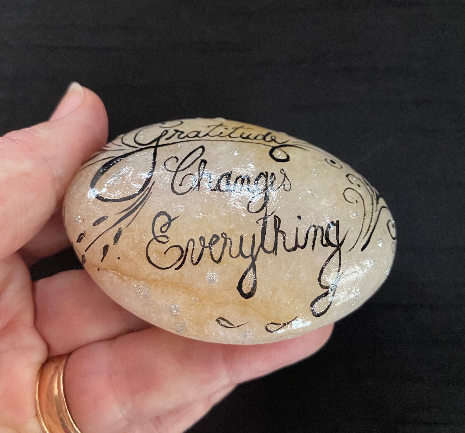 Hand Painted Inspirational Quote Stone - Etsy